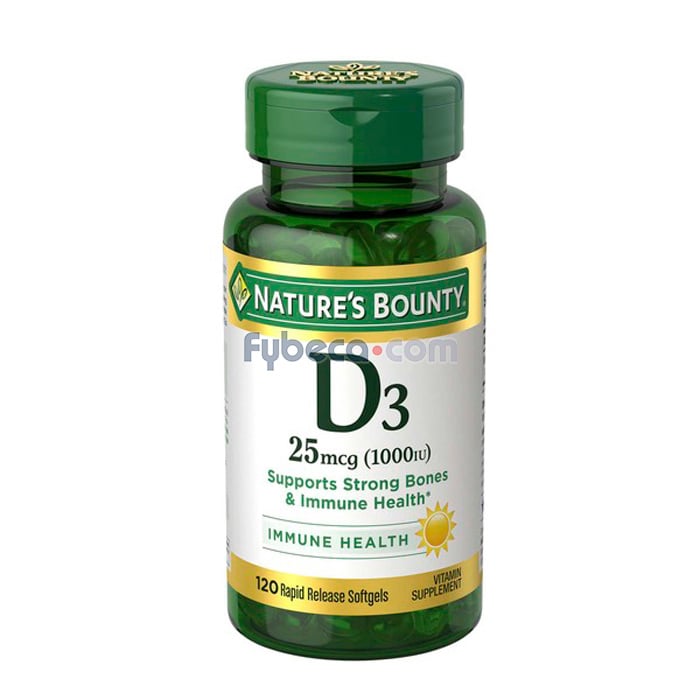 Vitamina D3 25 Mcg Unidad | Fybeca