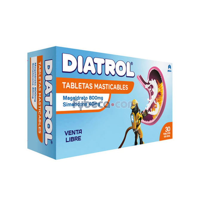 Diatrol Tabletas Masticables 800/40 C/30 Suelta | Fybeca