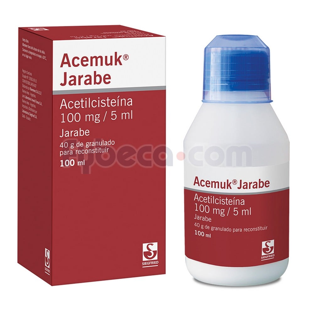 Acemuk 100 Mg/5 Ml Frasco Unidad | Fybeca