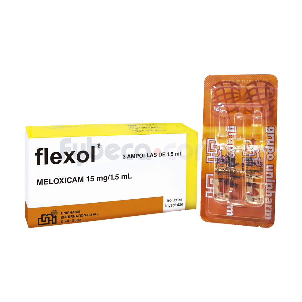 Flexol Ampollas 15 Mg/1.5 Ml Inyectable C/3 Suelta | Fybeca