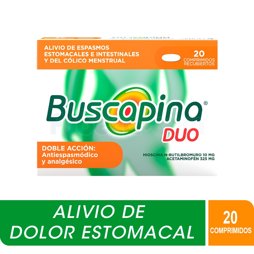 Buscapina Duo 325 Mg / 10 Mg - 20 tabletas | Fybeca