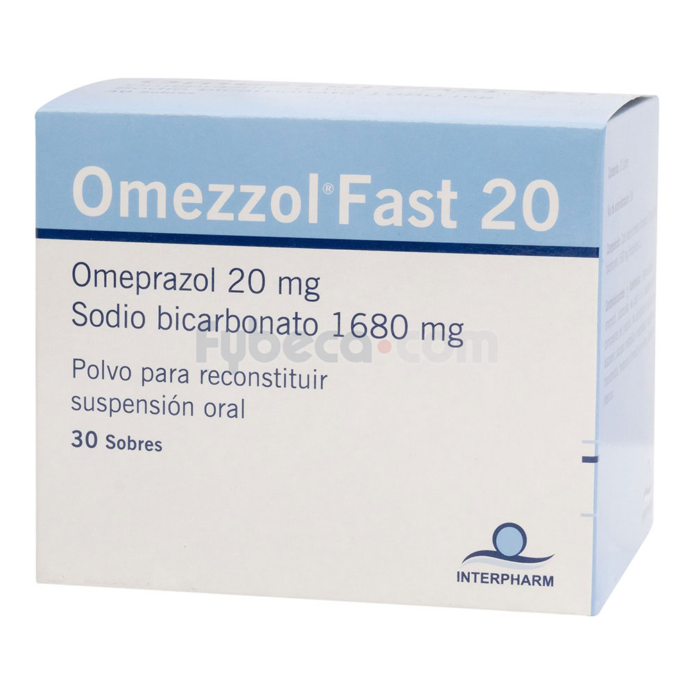 Omezol Fast Polvo Para Susp Oral 20 Mg C/30 Suelta | Fybeca