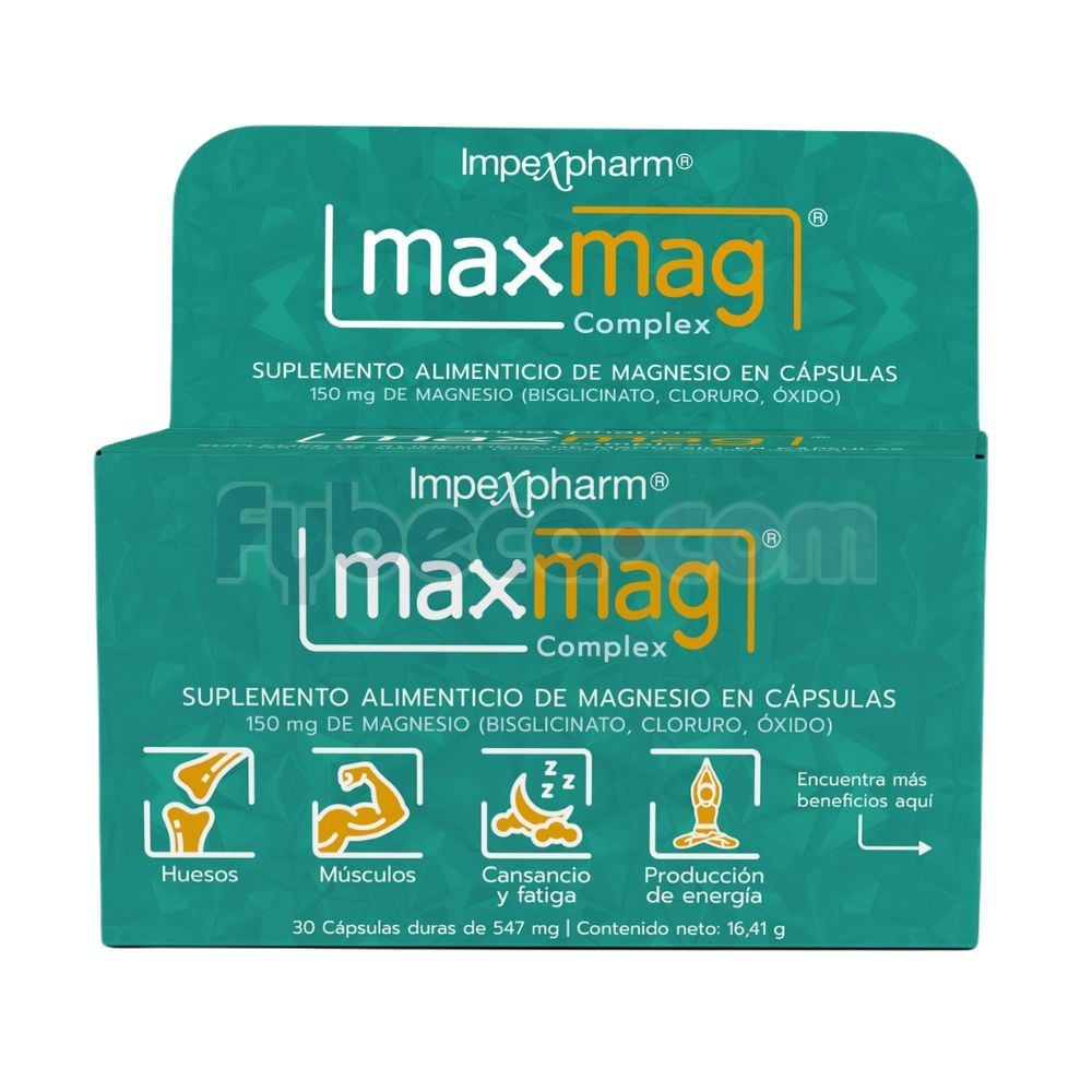 MAXMAG COMPLEX MAGNESIO CAPS 547 MG C/30-