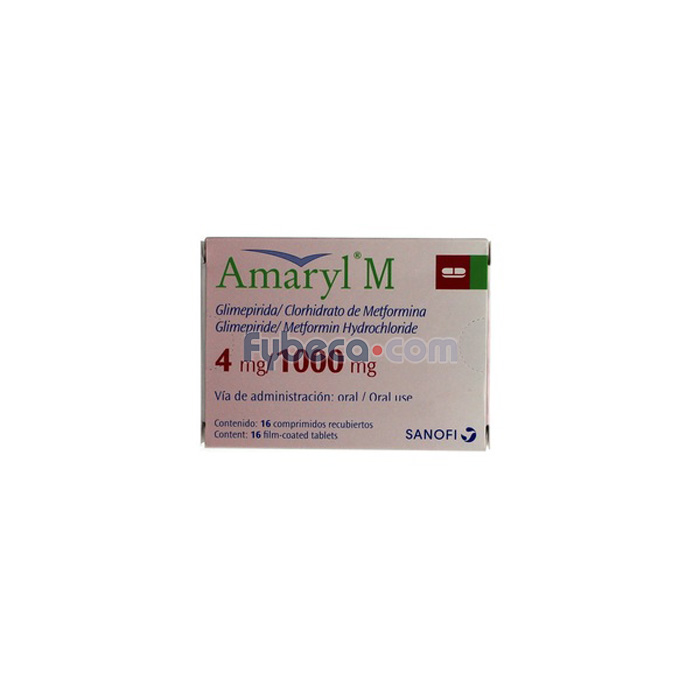 Amaryl M Comp. 4Mg/1000Mg C/16 Suelta | Fybeca