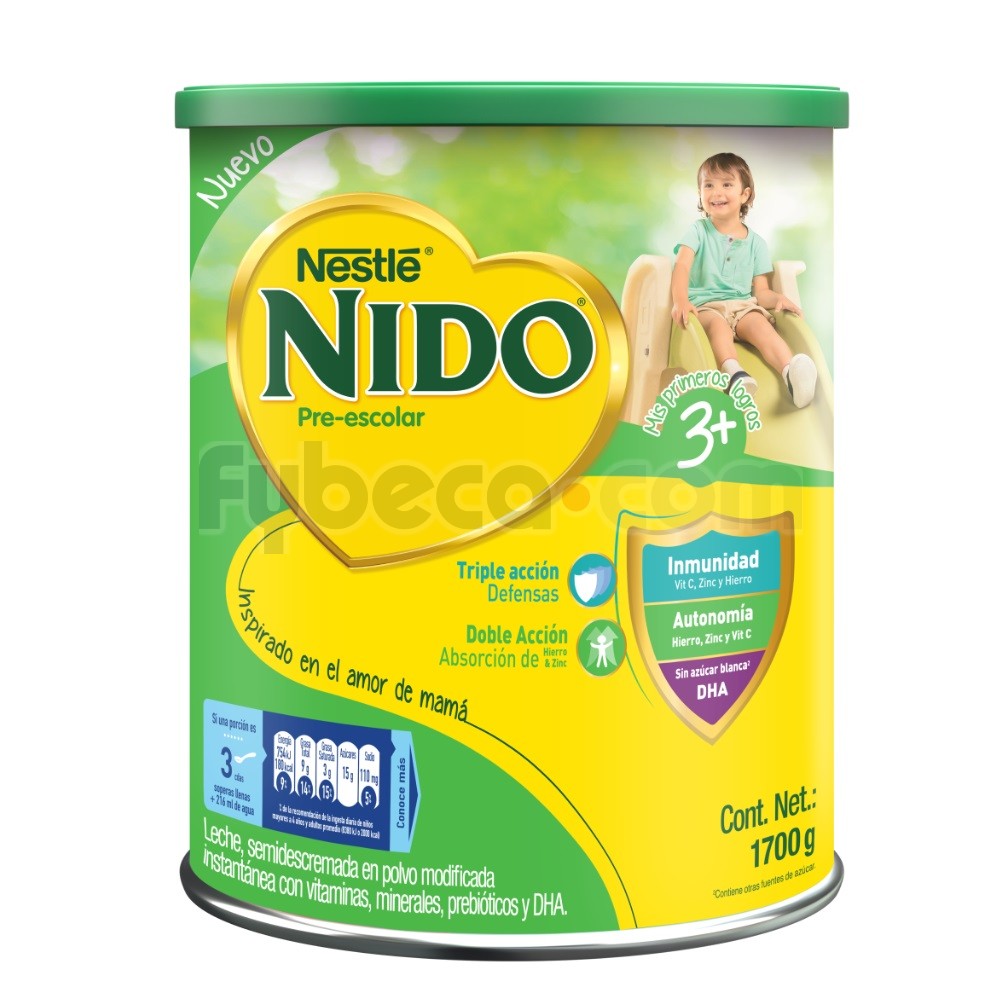 Nido 3 + Prebio 3 Dha Lata 1.7Kg | Fybeca