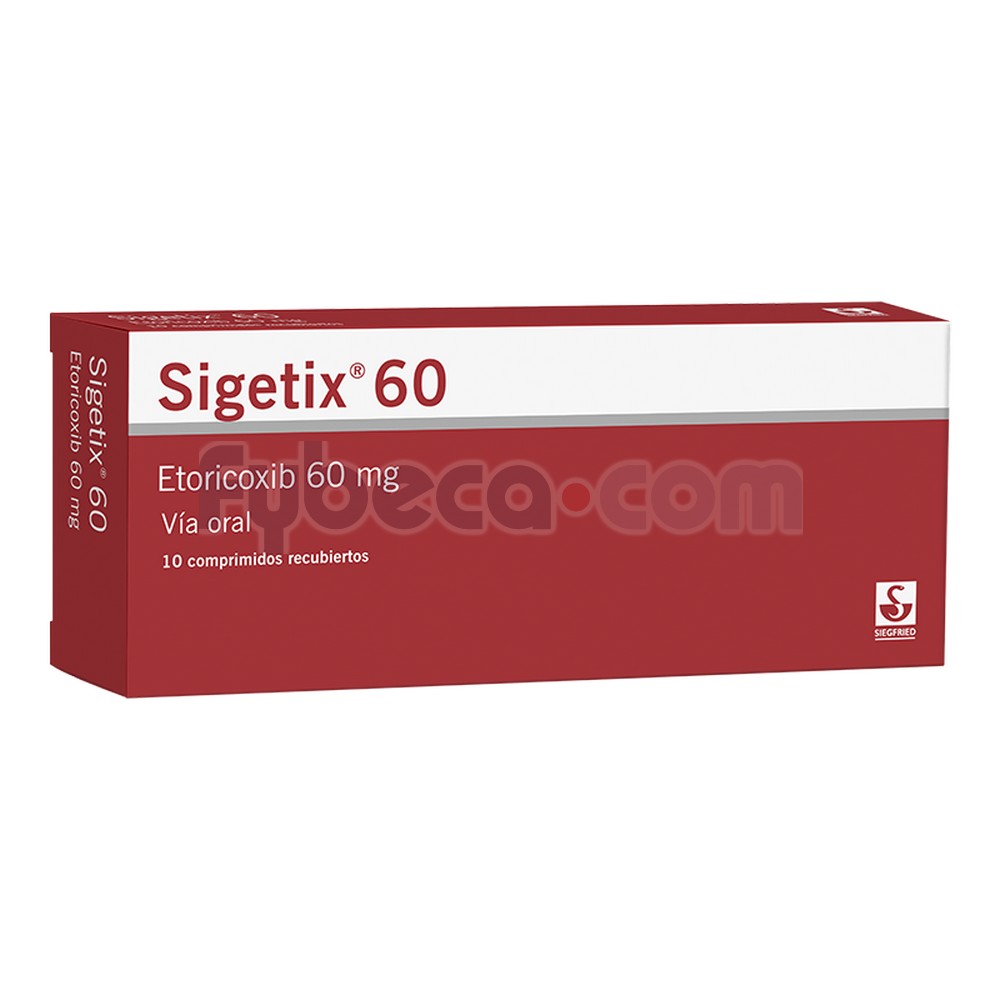 Sigetix Comp Rec 60Mg C/10 | Fybeca