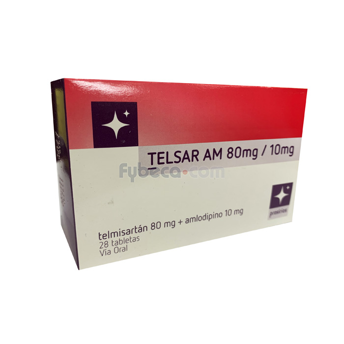 Telsar Am 80Mg/10Mg Tabletas C/28 Suelta | Fybeca