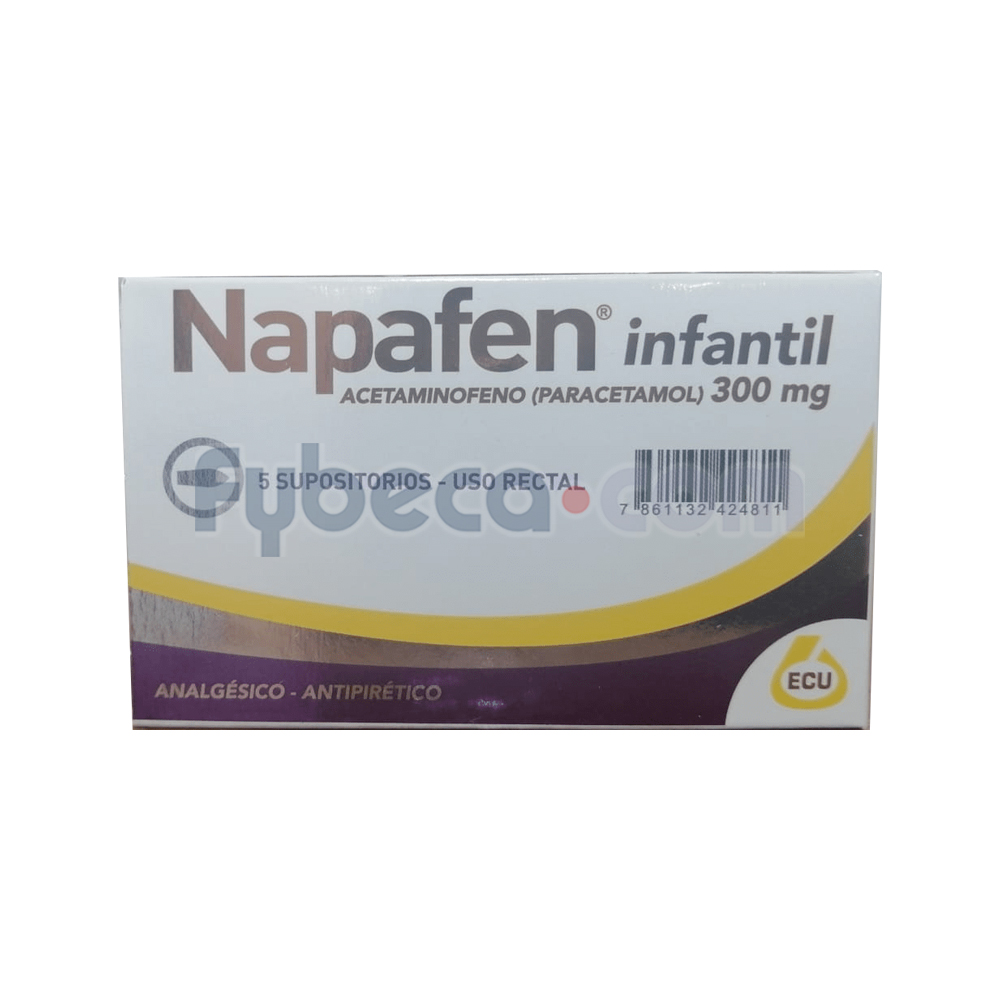 Napafen Infantil Supositorios 300 G C/5 Suelta | Fybeca