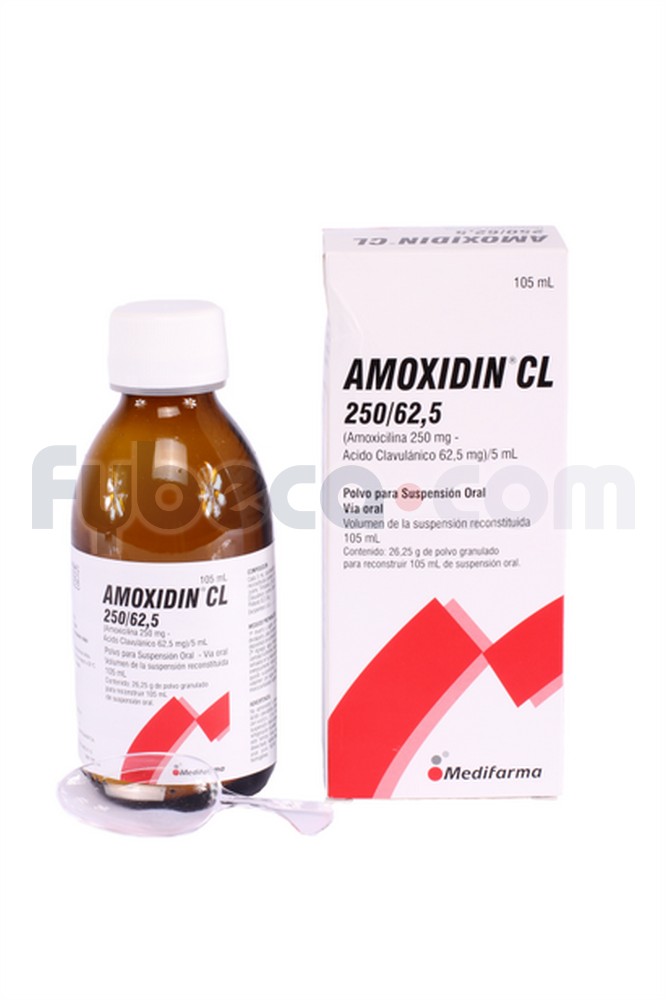 Amoxidin Cl Susp. 250 Mg / 62.5 F/ 105 Ml | Fybeca