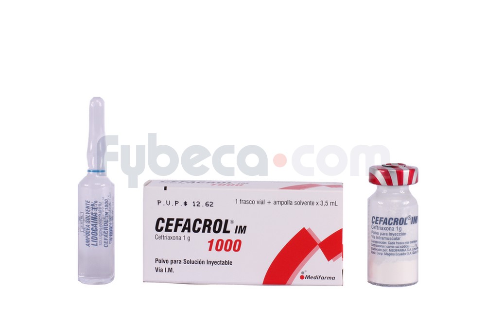Cefacrol Im Ampolla + Polvo Iny 1G | Fybeca