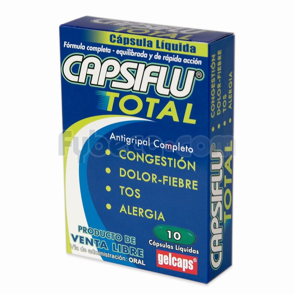 Capsiflu Total Cap Liquidas 250 Mg C/10 Suelta | Fybeca