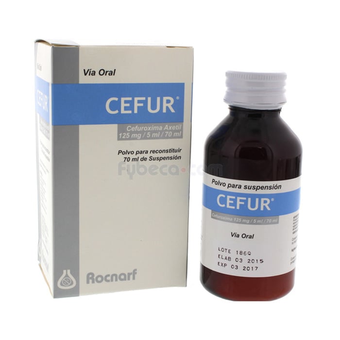 Cefur Susp. 125Mg/5Ml F/70 Ml. | Fybeca Cefur Susp. 125Mg/5Ml F/70 Ml. | Fybeca