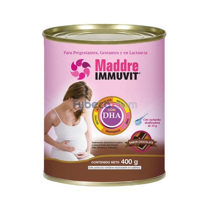 Immuvit Maddre Dha Polvo Chocolate Xt/400Gr | Fybeca