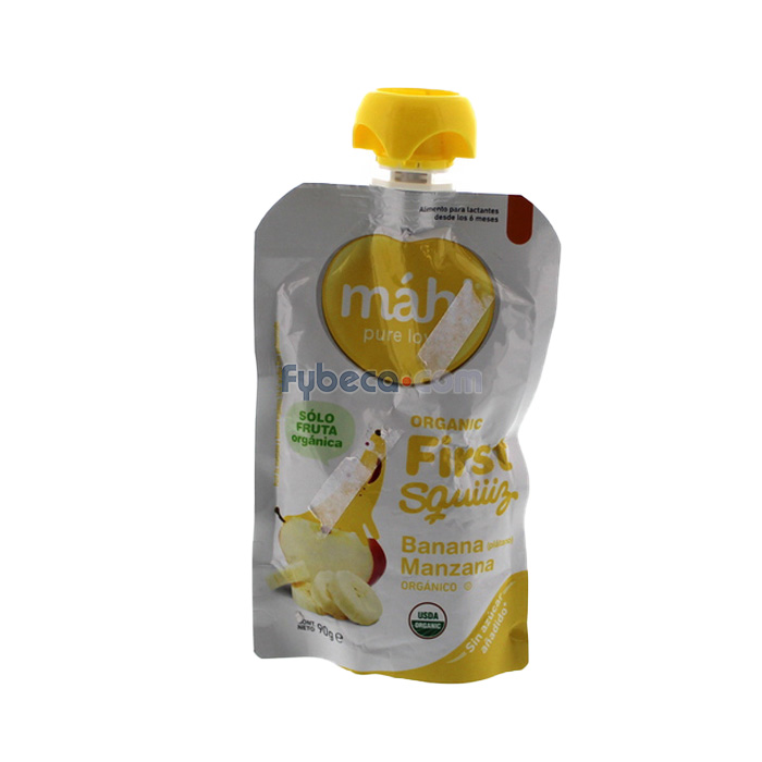 Compota Máh! Orgánico Banana / Manzana 90 G Unidad | Fybeca