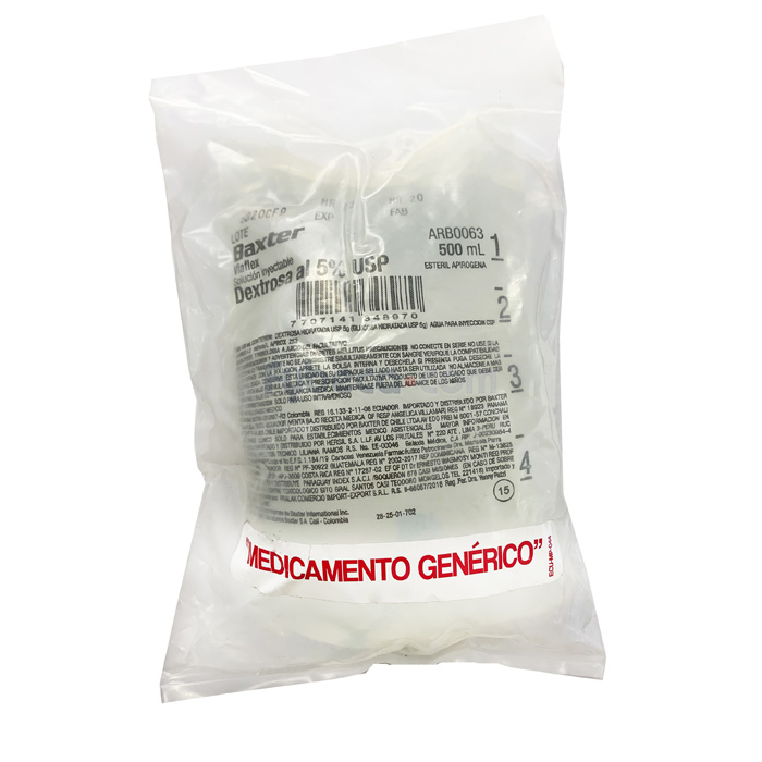Dextrosa (Baxter) En Agua Al 5 % F/ 500 Ml. | Fybeca