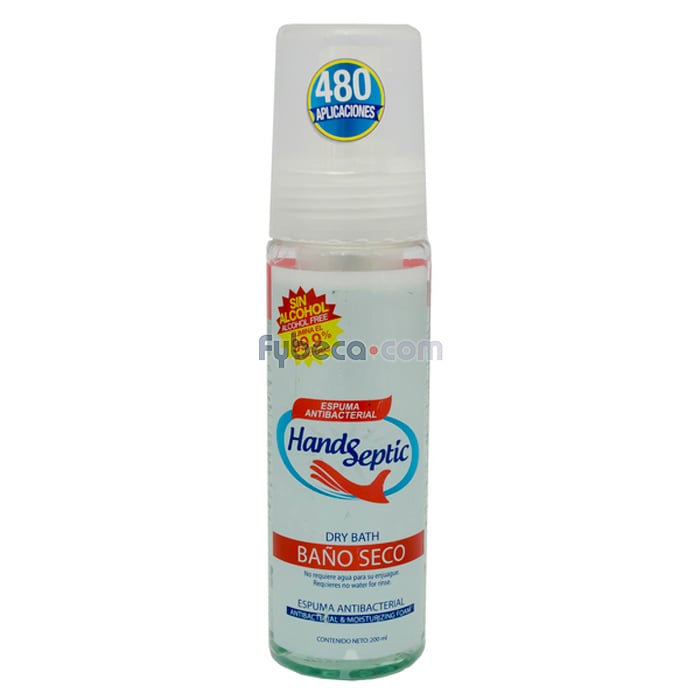 Espuma Antibacterial Handseptic Baño Seco 200 Ml Unidad | Fybeca