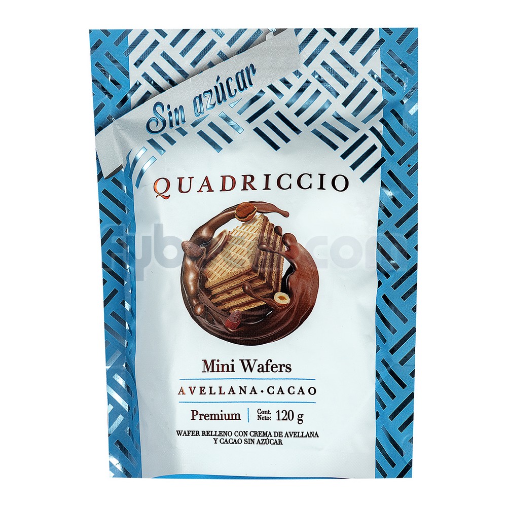 Galleta Wafer Con Crema De Avellana Y Cacao Quadriccio 120 G | Fybeca