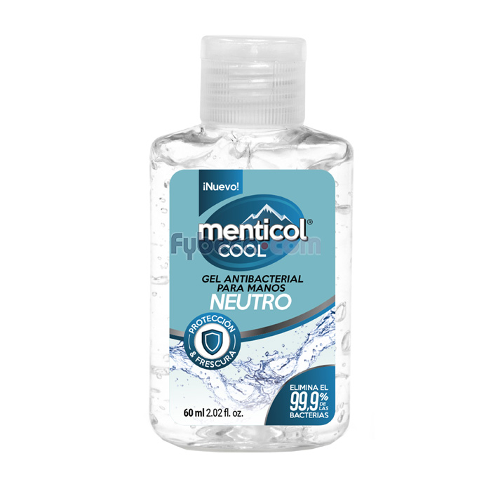 Gel Antibacterial Menticol Neutro 60 Ml Unidad | Fybeca