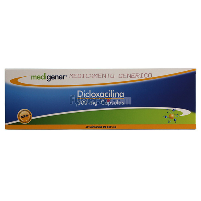 Dicloxacilina (.Medigener) Caps. 500 Mg C/50 Suelta | Fybeca