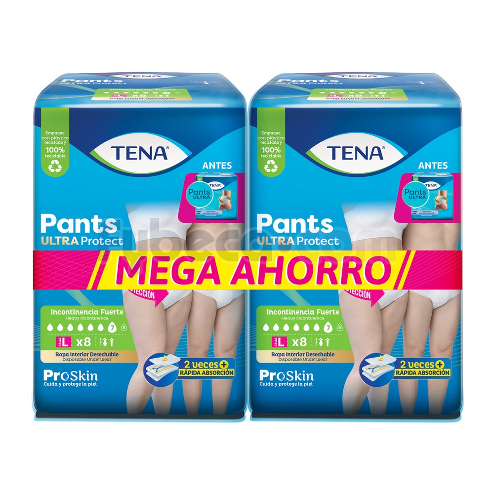 Paquete De Ropa Interior Ultra Nivel 8 Unisex L 16 Unidades | Fybeca