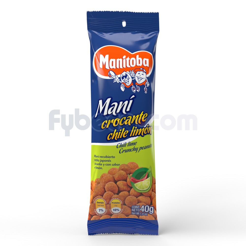 Snack Manitoba Mani Chile Limon 40Gr | Fybeca