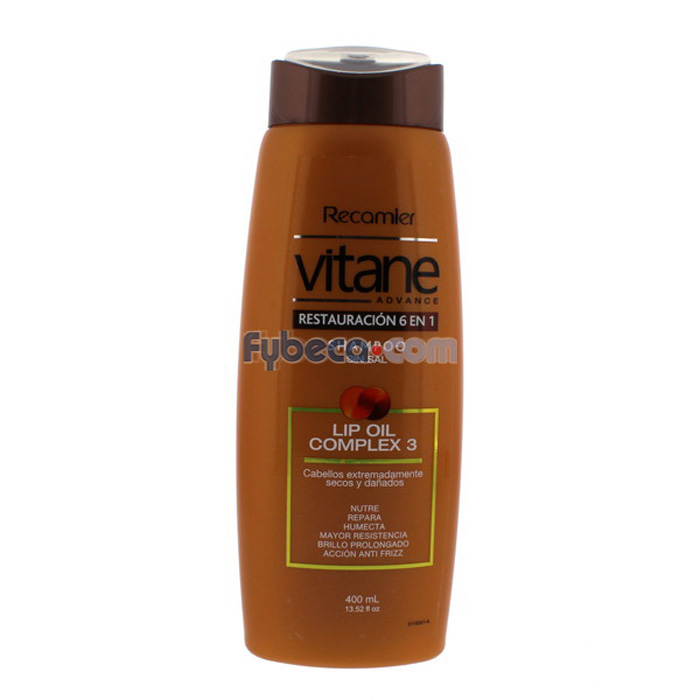 Shampoo Vitane Restauración 6 En 1 400 Ml Frasco | Fybeca