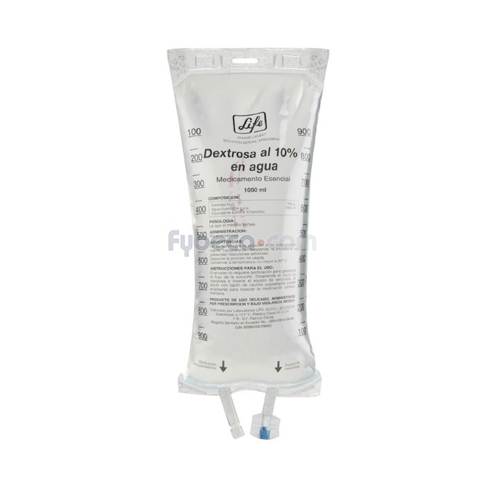 Dextrosa (Life) En Agua Al 10% F/1000 Ml. | Fybeca Dextrosa (Life) En Agua Al 10% F/1000 Ml. | Fybeca