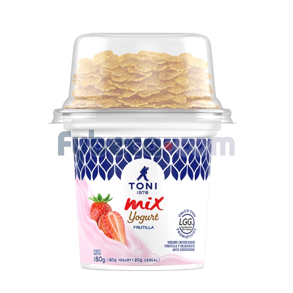 Yogurt Toni Mix Frutilla 180 G Unidad | Fybeca