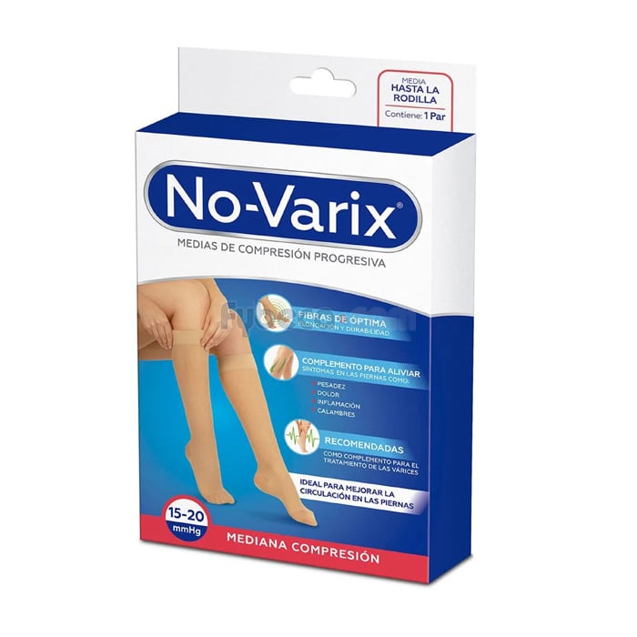 Medias Várices No Varix Mediana Compresión Color Sahara Beige M Rodilla ...