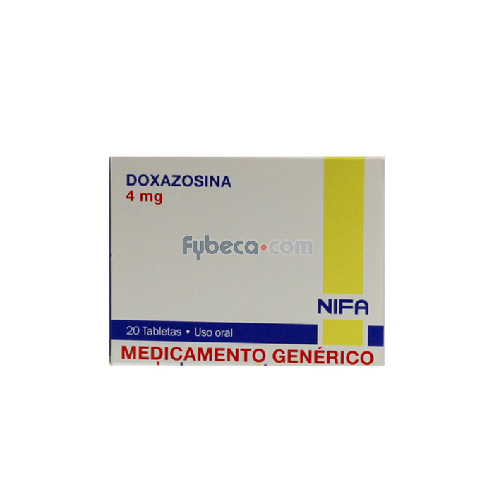Doxazosina Nifa Tabletas 4Mg C/20 Suelta | Fybeca