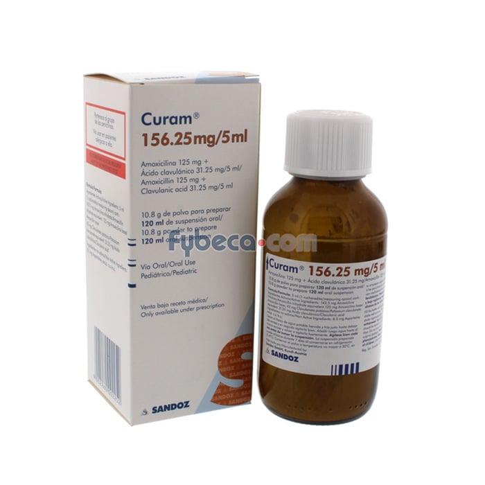 Curam Suspensión 156.25 Mg / 5 Ml / 120 Ml Frasco | Fybeca