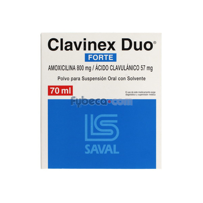 Clavinex Duo Susp.Forte 800/57X5Ml F/70Ml | Fybeca